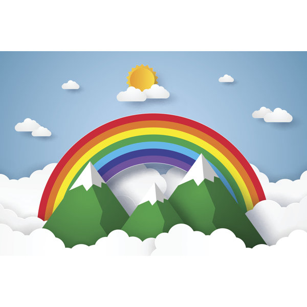 Isabelle & Max Rainbow And Mountains by Supakritpumpy - Wrapped Canvas Graphic Art | Wayfair.co.uk